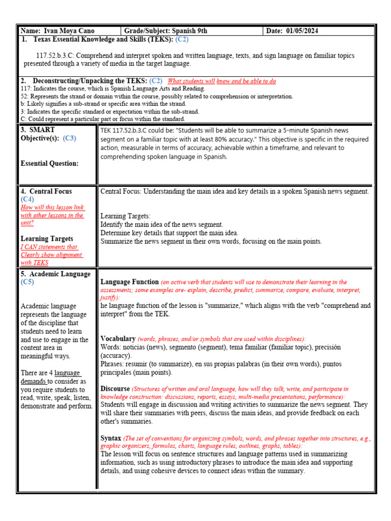 lpg delivery plan - 2022 | PDF | Educational Assessment | Learning