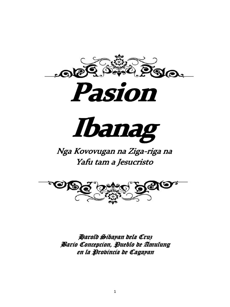 A Digital Copy of The Pasion Ibanag, Jesucristo Type | PDF