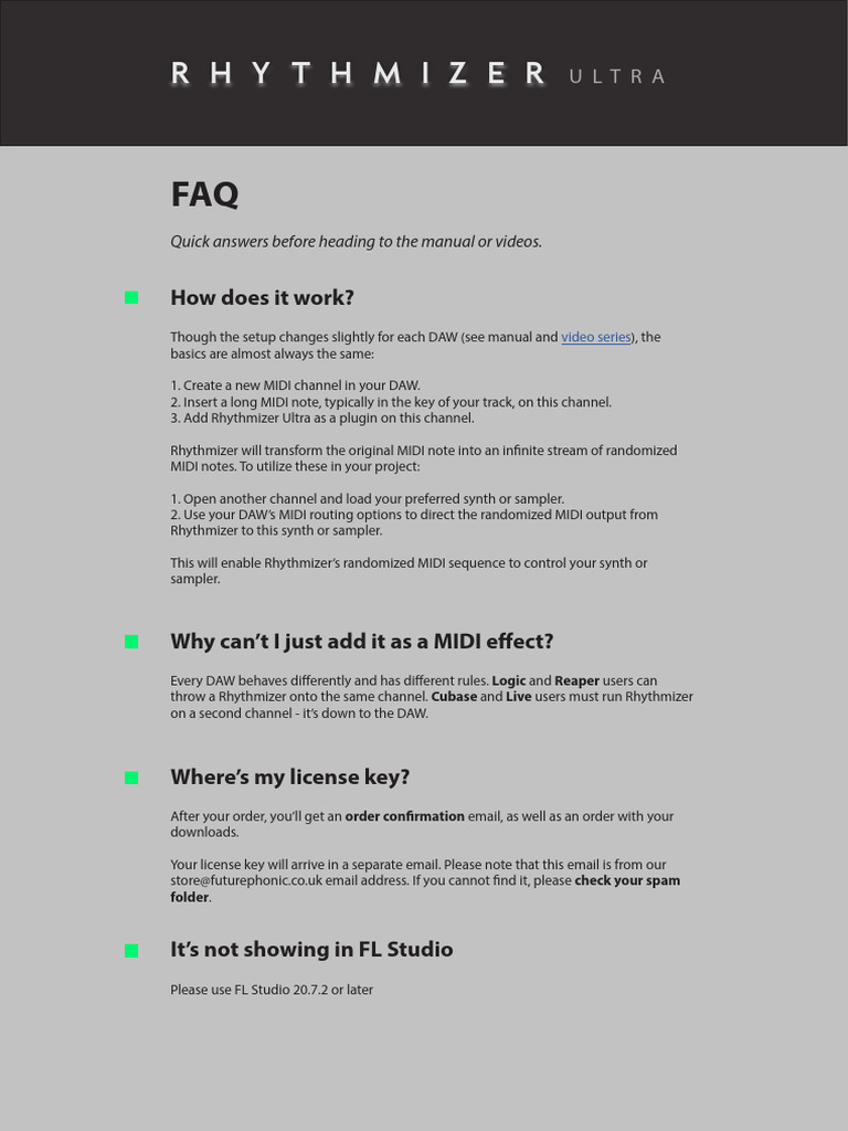 Rhythmizer - Frequently Asked Questions | PDF | Digital Technology ...