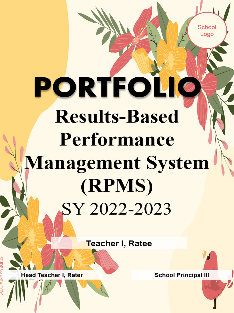 E RPMS PORTFOLIO Design 16 | PDF | Learning | Educational Assessment
