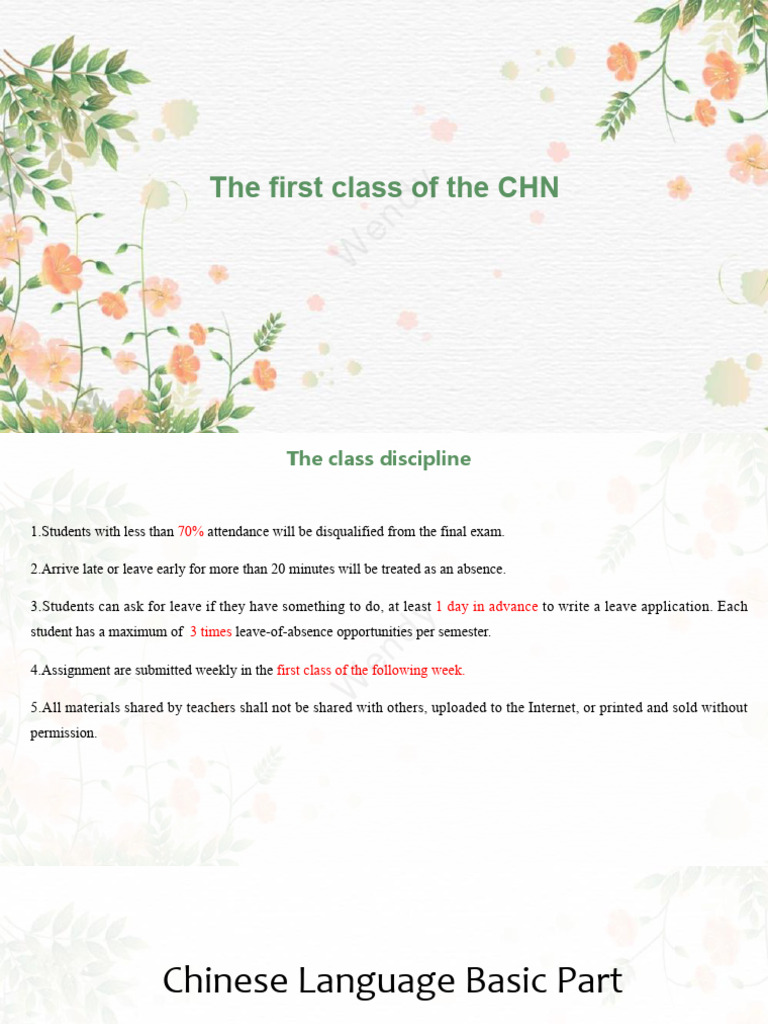 CHN Lesson 1 | PDF | Standard Chinese | Tone (Linguistics)