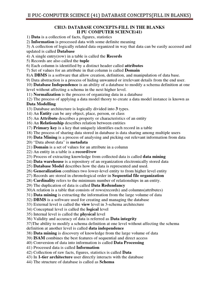 CH13 DBMS Fib 2023-24-1 | PDF | Relational Database | Databases