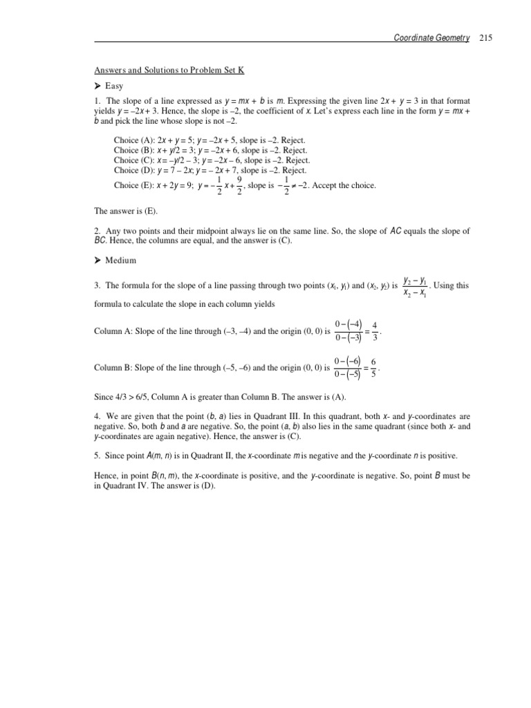 Coordinate Geometry A Pdf Area Cartesian Coordinate System