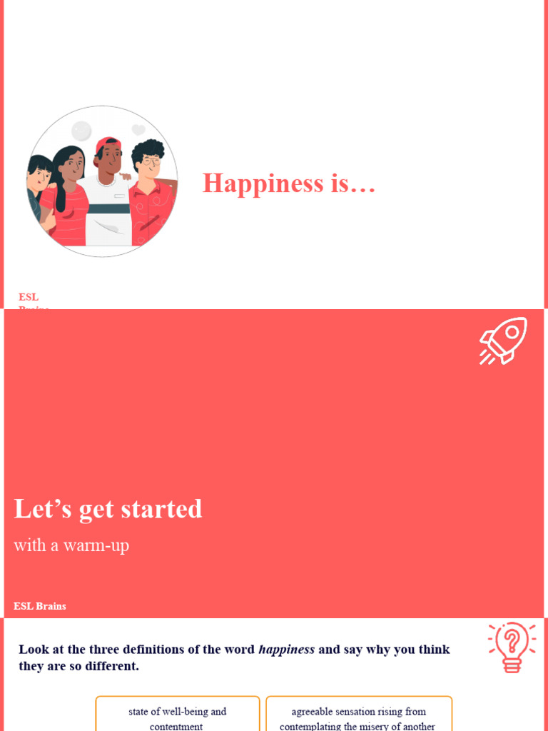 ESL Brains - Happiness Is | PDF | Happiness | Psychology