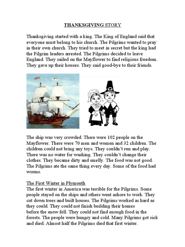 Thanksgiving Story | PDF | Pilgrim Fathers | Plymouth Colony