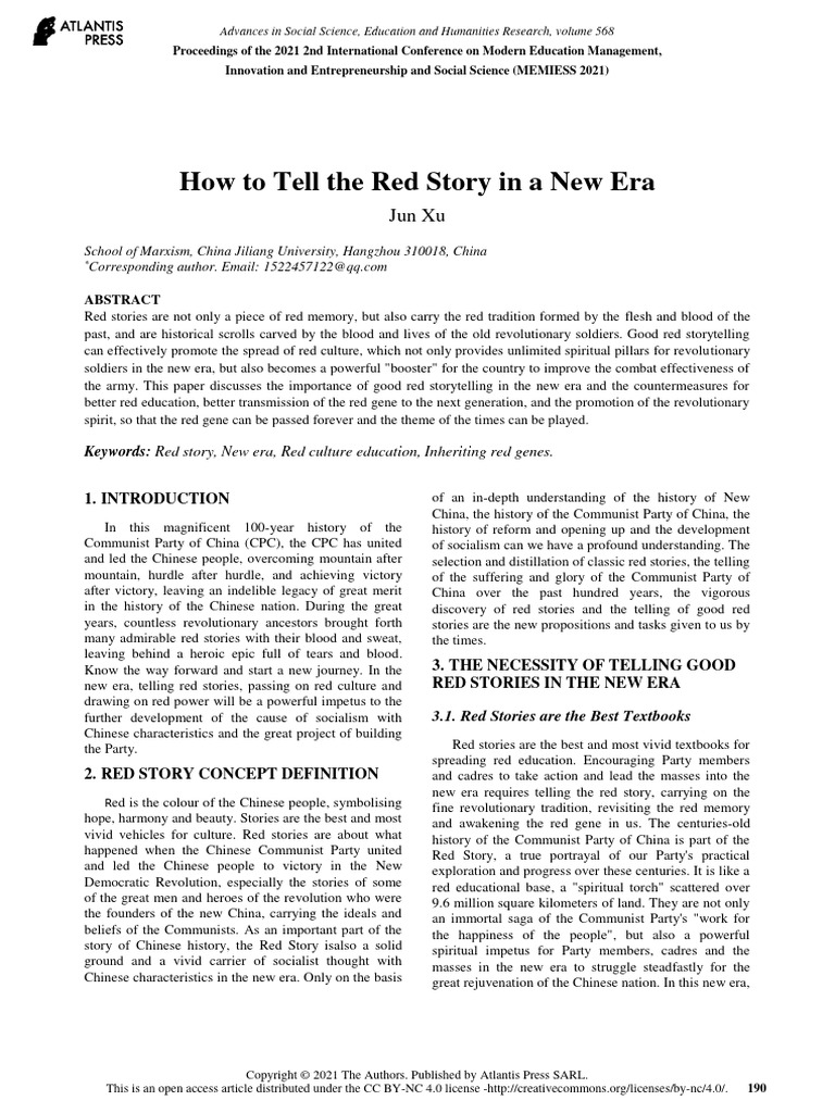 How To Tell The Red Story in A New Era | PDF | Communism | Socialism