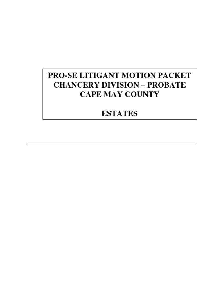 Pro-Se Litigant Motion Packet | PDF | Discovery (Law) | Lawsuit