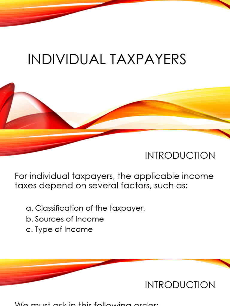Individual Taxpayers (Ordinary Income and Fringe Benefits) | PDF ...