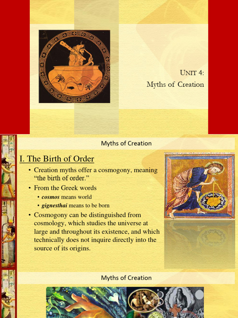 Unit 4 Myths of Creation | PDF | Creation Myths | Mythological Archetypes