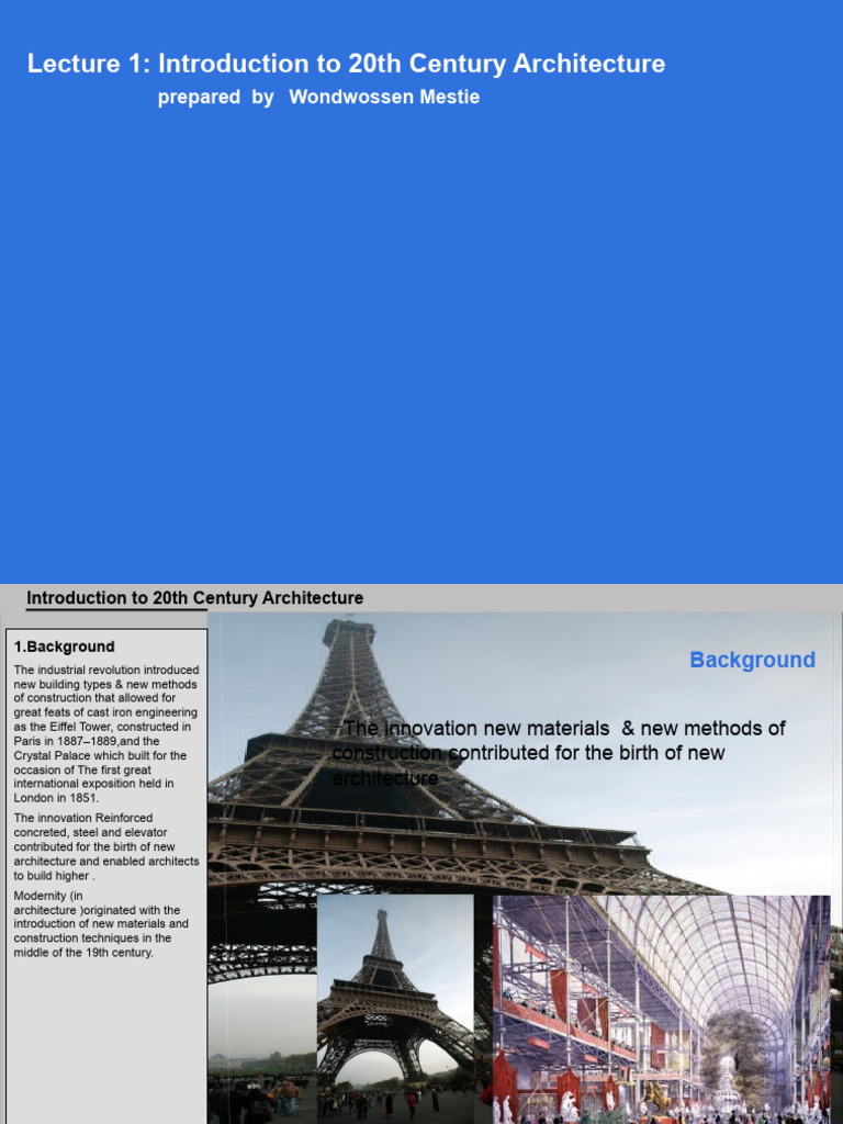 Lecture 1 Introduction To 20th Century | Download Free PDF ...