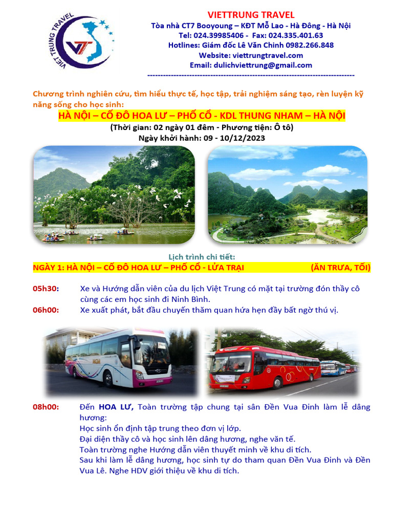 Hoa Lư - Phố Cổ - Thung Nham | PDF