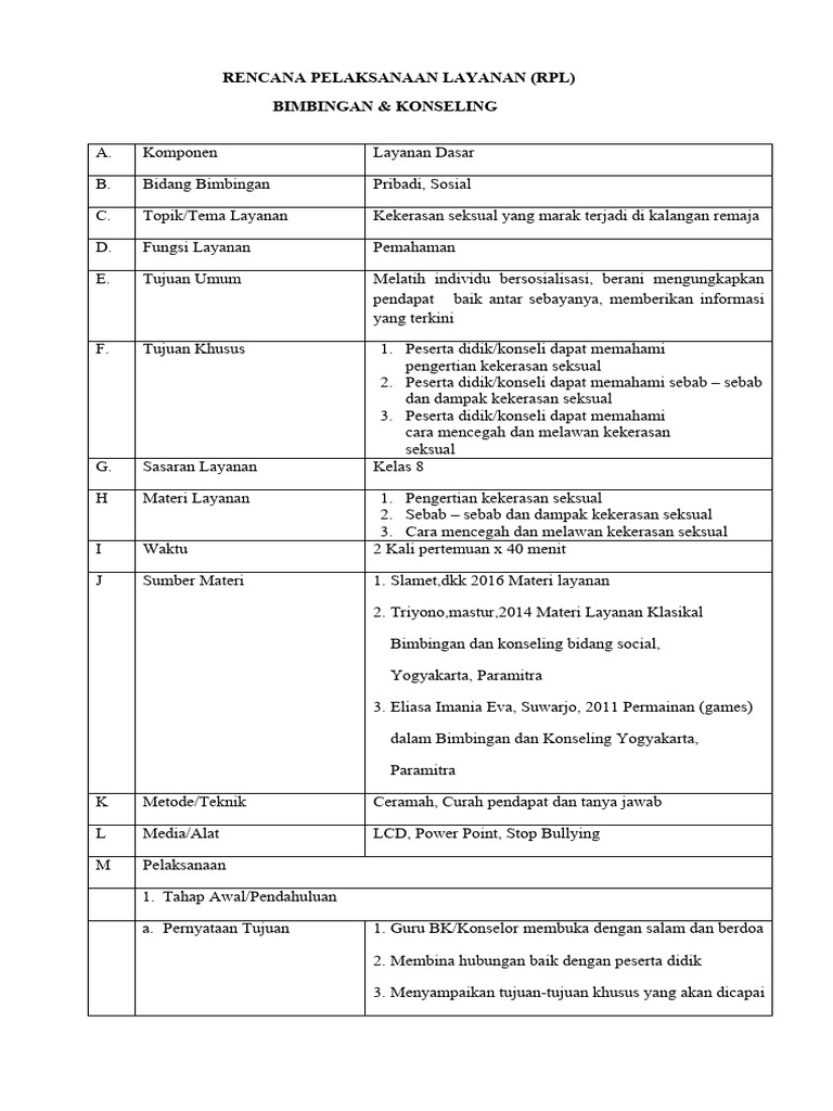 RPL Kekerasan Seksual Dikalangan Remaja | PDF