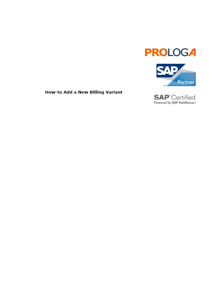 How-To Add A New Billing Variant | PDF | Class (Computer Programming) | Ibm Db2