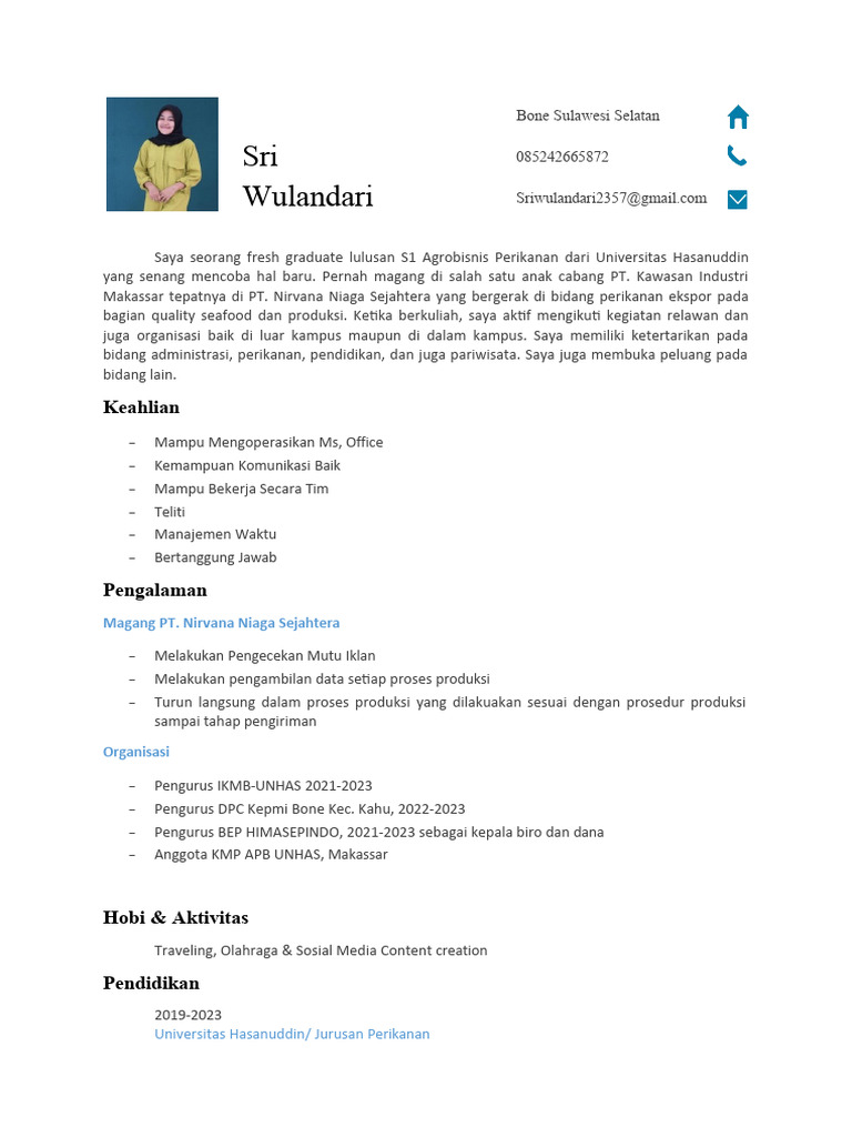 CV Sri Wulandari | PDF | Kesehatan Holistik