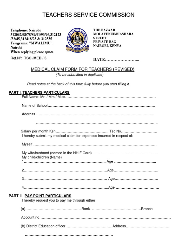 Medical Claim Form (2) | PDF | Receipt