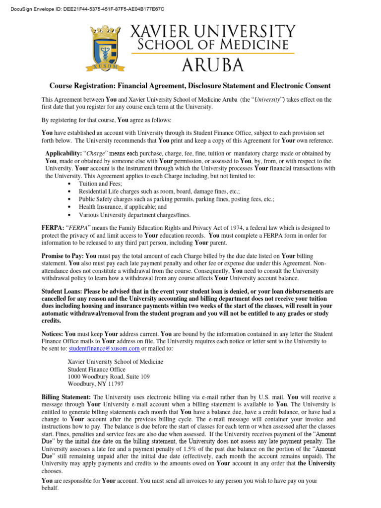 Class Acceptance Form | PDF | Fee