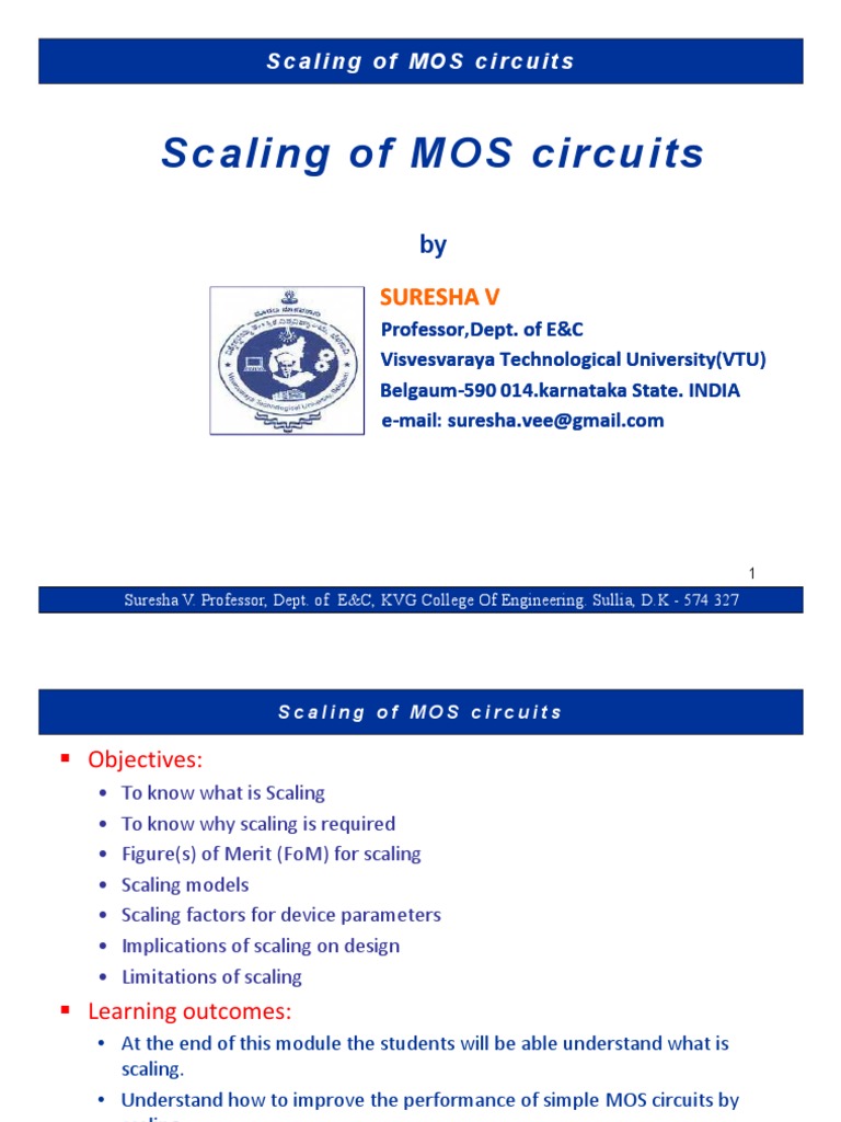 MOS Circuit Scaling Explained | PDF | Mosfet | Field Effect Transistor