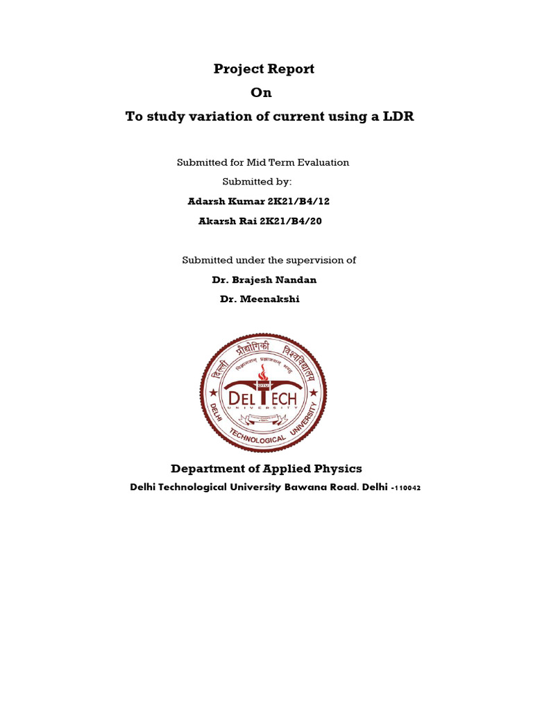 LDR Project | PDF | Electrical Resistance And Conductance | Electron LDR Project | PDF | Electrical Resistance And Conductance | Electron