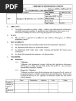 SOP For Facility Qualification | PDF | Verification And Validation ...