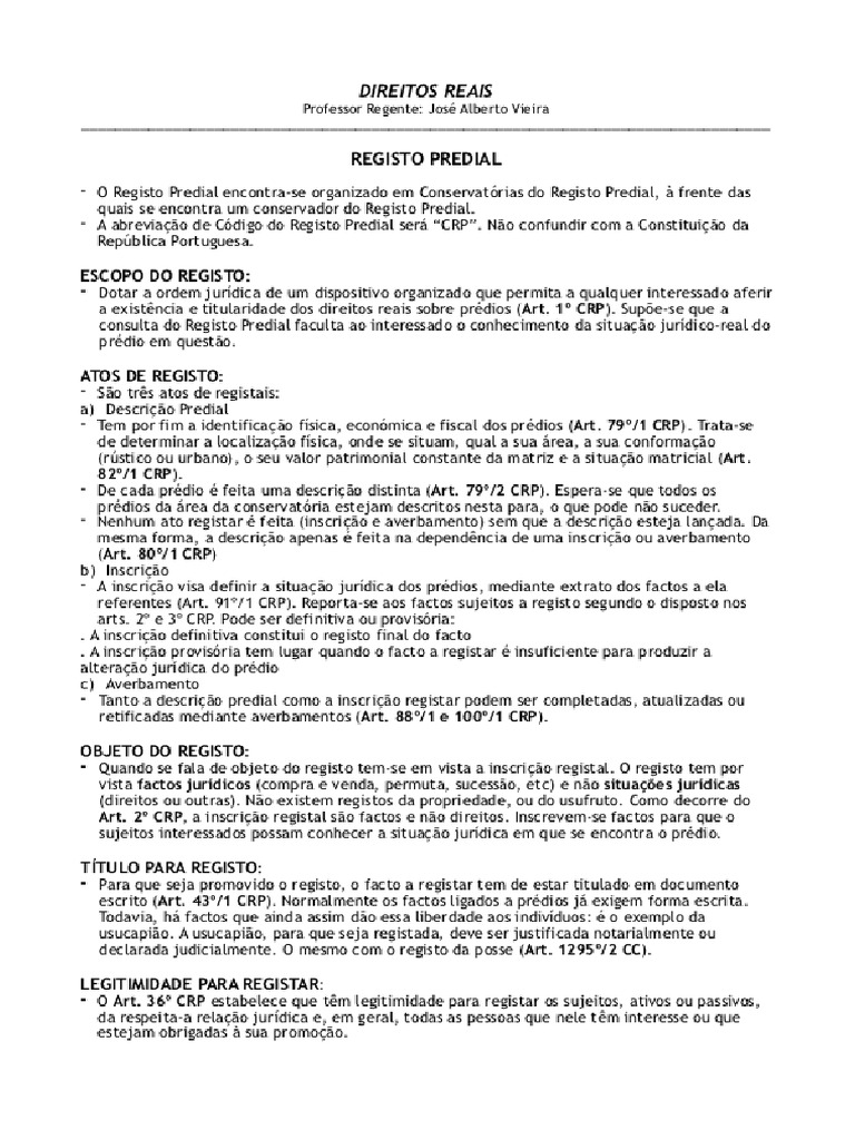 Registo Predial | PDF