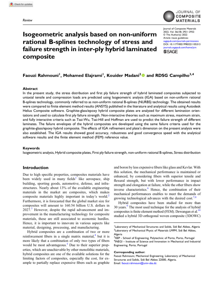 eeeeeIsogeometric analysis based on non-uniform rational B-splines ... eeeeeIsogeometric analysis based on non-uniform rational B-splines ...