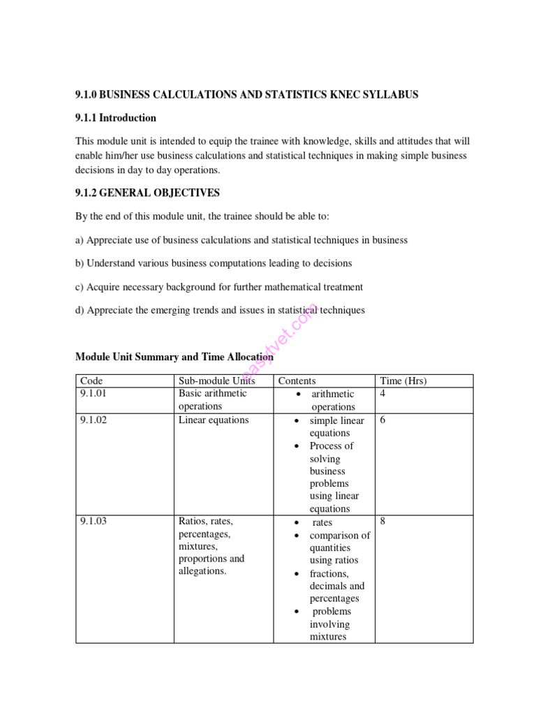 Business Calculations | PDF | Statistics | Arithmetic