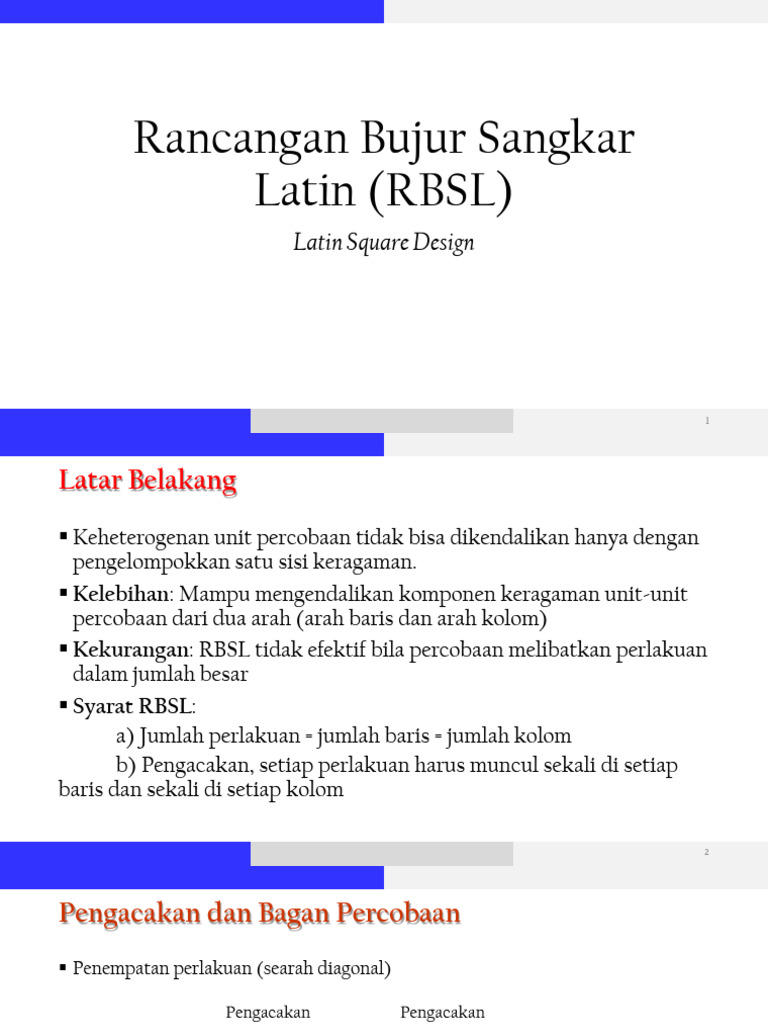 Rancangan Bujur Sangkar dalam Statistik | PDF