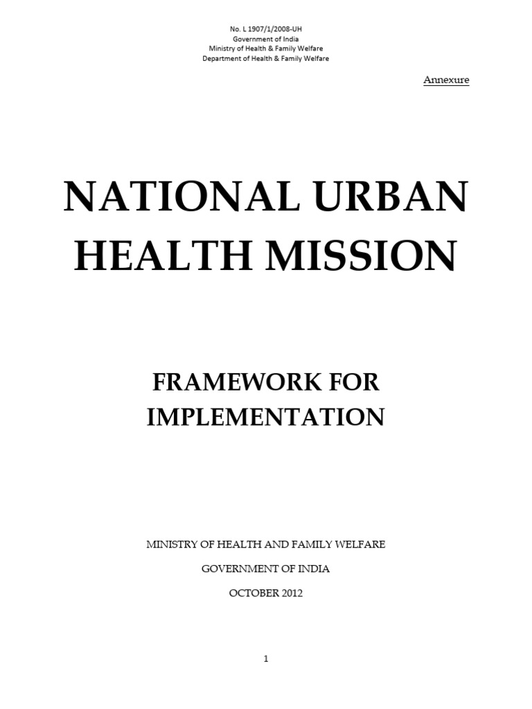 Urban Health Mission1 | PDF | Health Care | Public Health