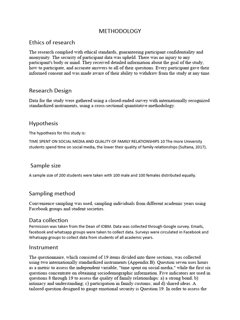 METHODOLOGY | PDF | Survey Methodology | Statistics