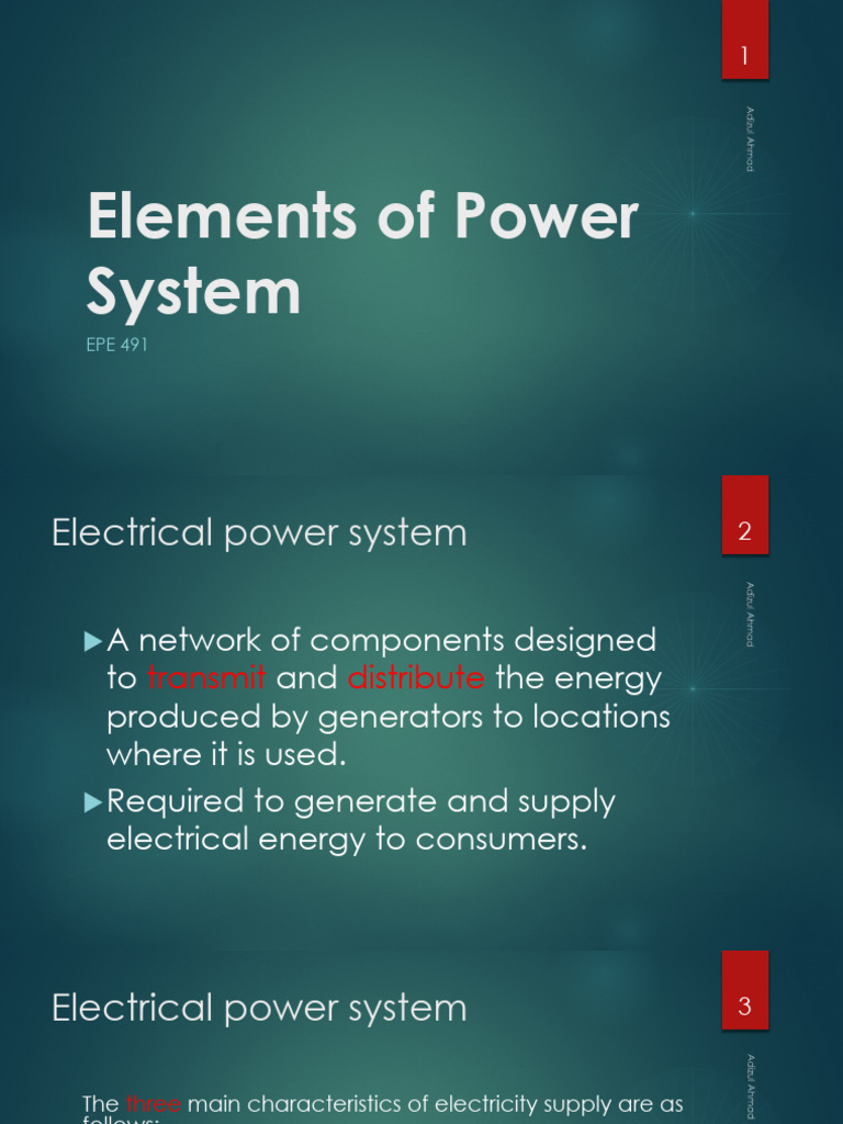 Elements of Power System - v2 | PDF | Electric Power Transmission ...