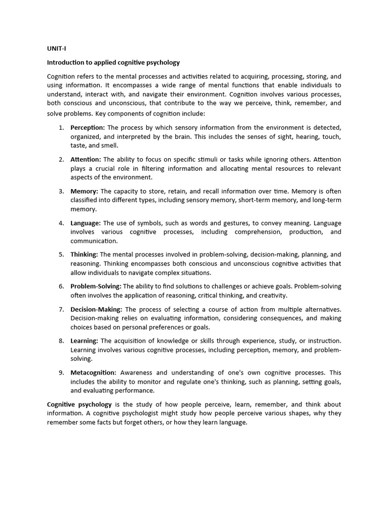 Introduction To AP | Download Free PDF | Cognitive Psychology | Psychology