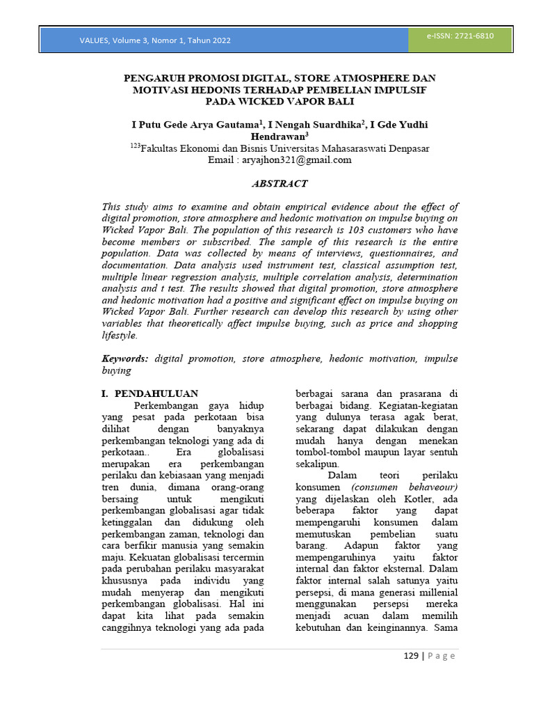 Hedonis 3 | PDF | Bisnis | Ilmu Sosial