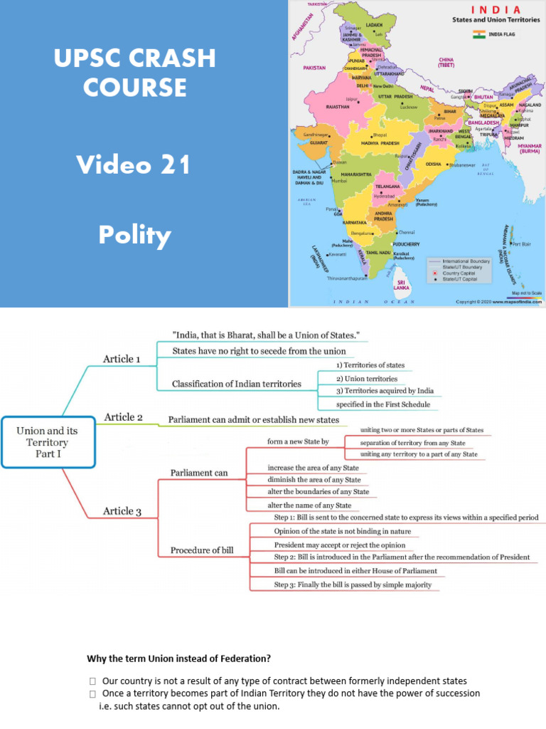 Polity 5 - Union & It's Territories | PDF | Government | South Asia