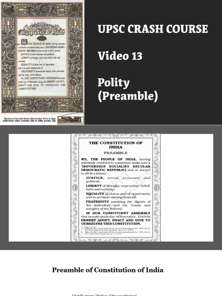 Polity 4 - Preamble | PDF | Justice | Crime & Violence