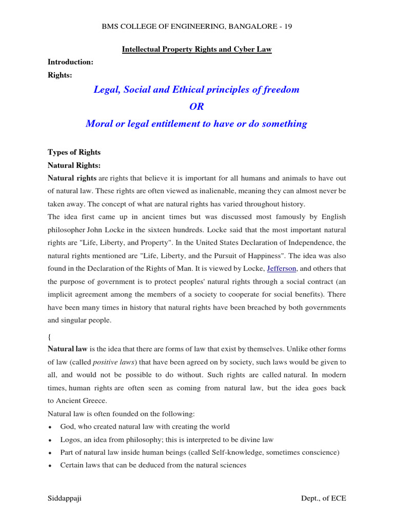 IPL Notes | Download Free PDF | Patent | Intellectual Property