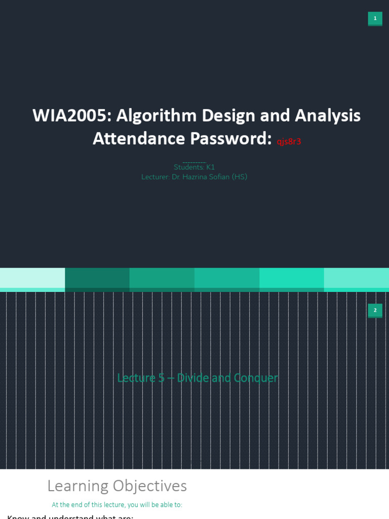 L-2005-05-Divide and Conquer | PDF | Applied Mathematics | Theoretical Computer Science