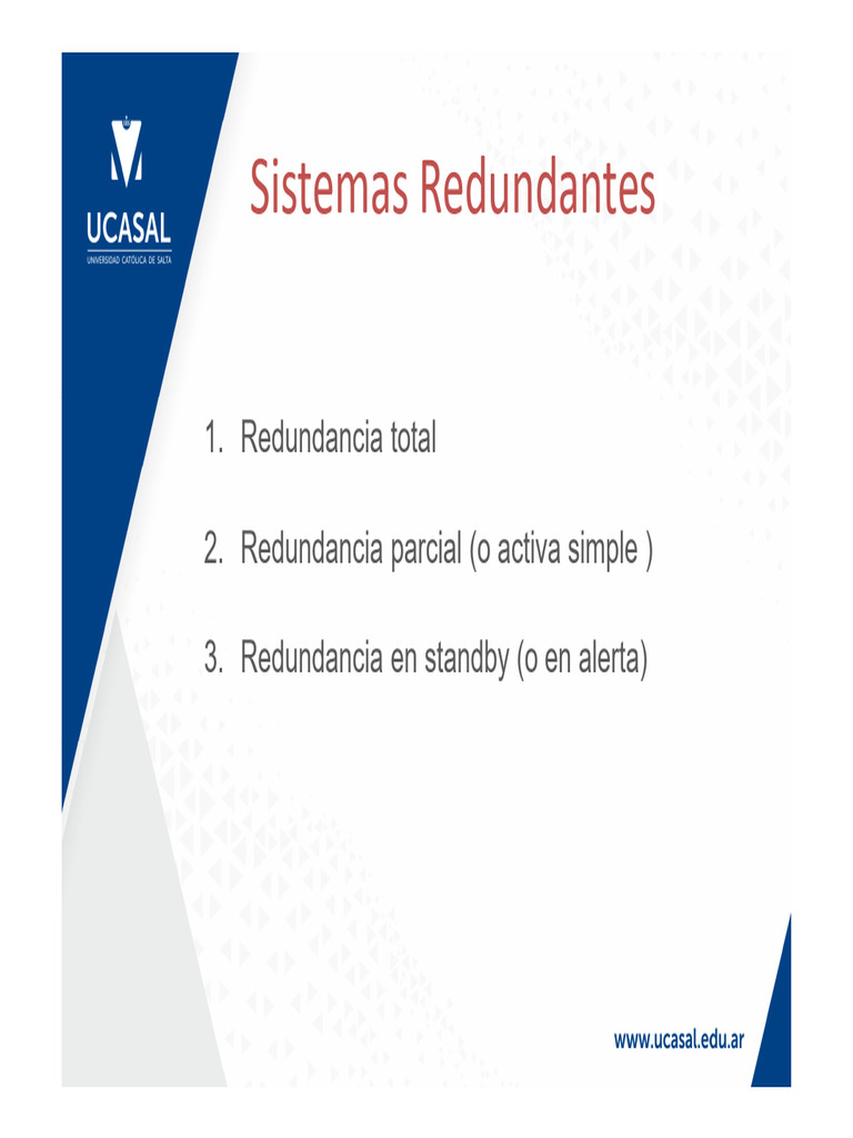Tipos de Sistemas Redundantes | PDF | Ingeniería de confiabilidad ...