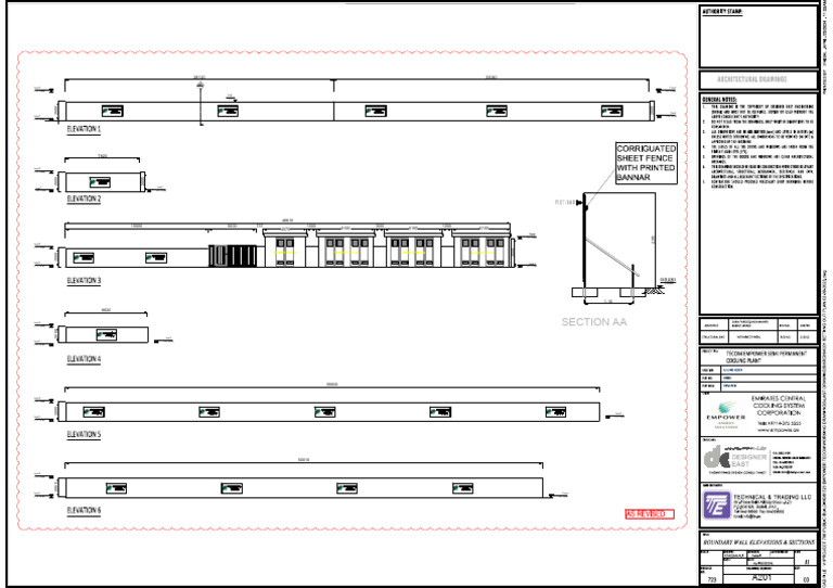 a201 Boundary Wall Elevations | PDF