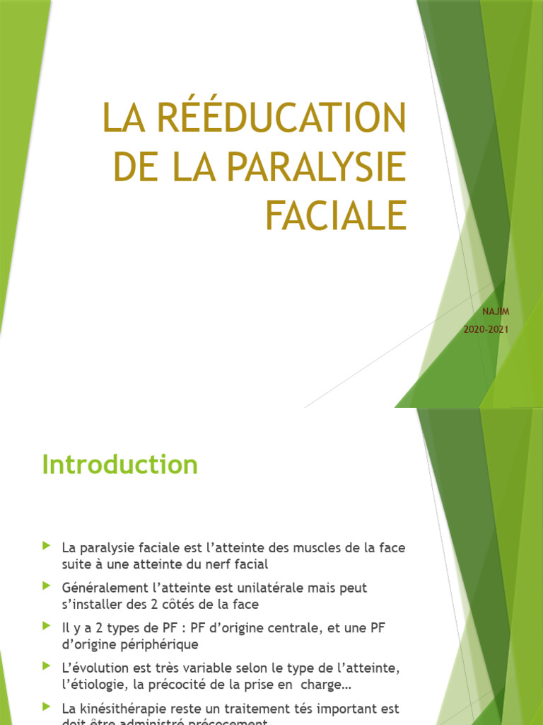 La Rééducation de La Paralysie Faciale | PDF | Anatomie humaine | Tête ...