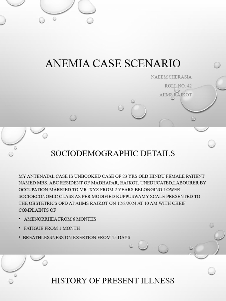 Anemia (OBS) Case | Download Free PDF | Pregnancy | Menstruation
