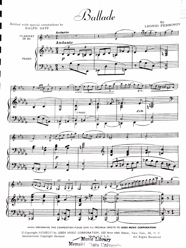 L.Perminov-Ballade | PDF | Tempo | Musical Compositions