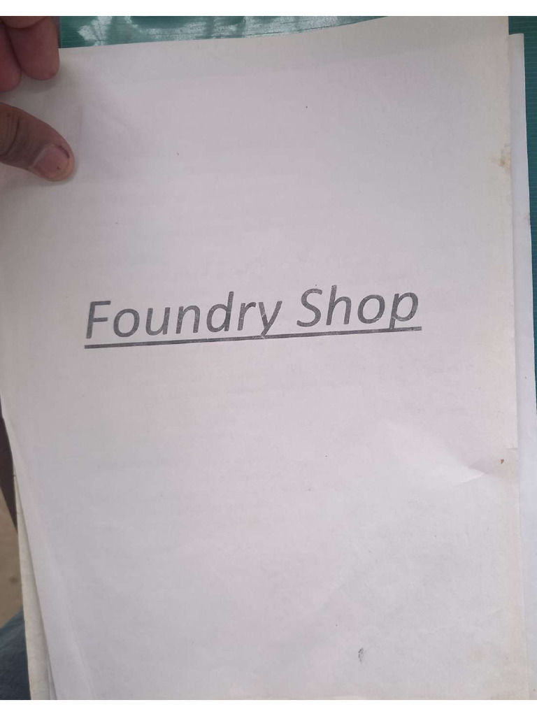 Foundry Shop | PDF