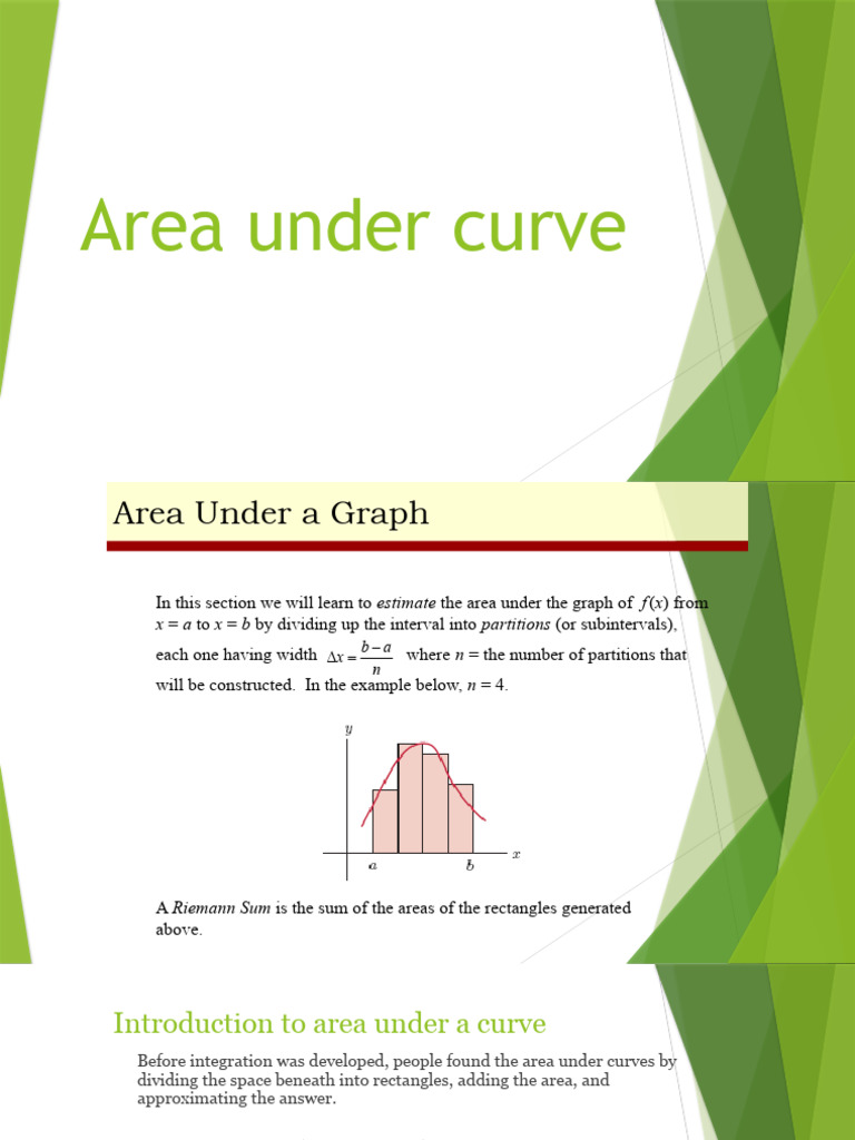 Lo43 Area Under Curve Pdf Integral Applied Mathematics 