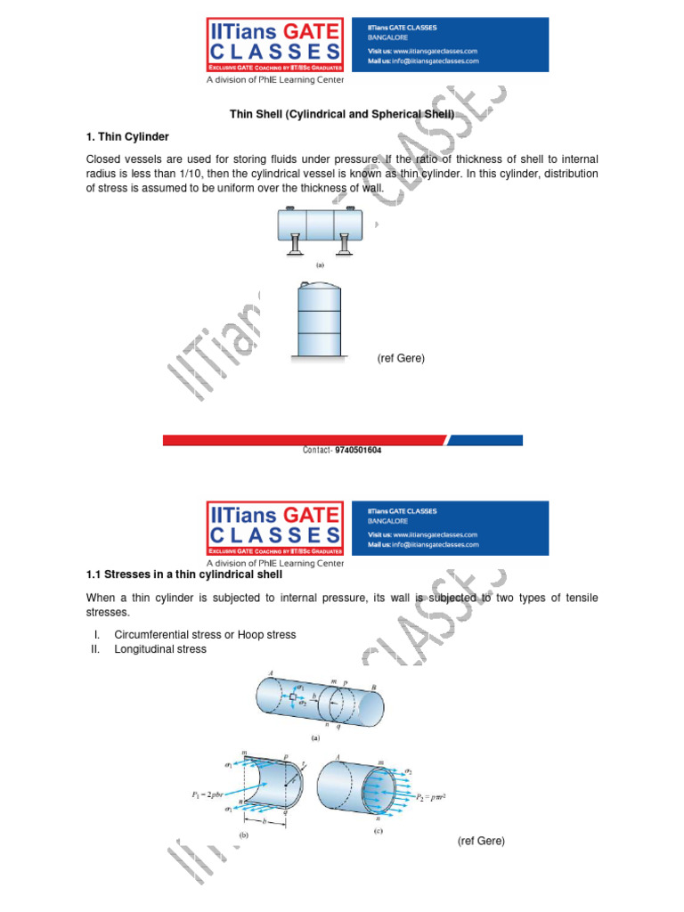 Igc Gate Ae Me Xe Som Thinshells | PDF | Stress (Mechanics) | Mechanics
