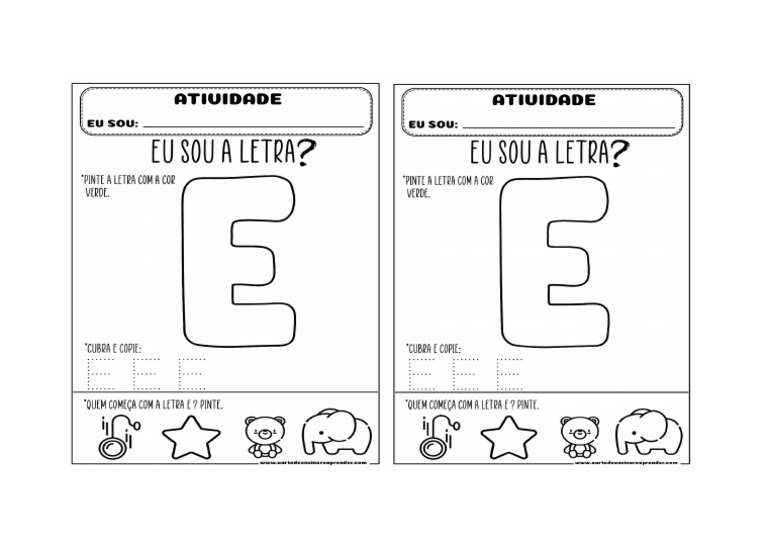 Atividade Da Letra E | PDF