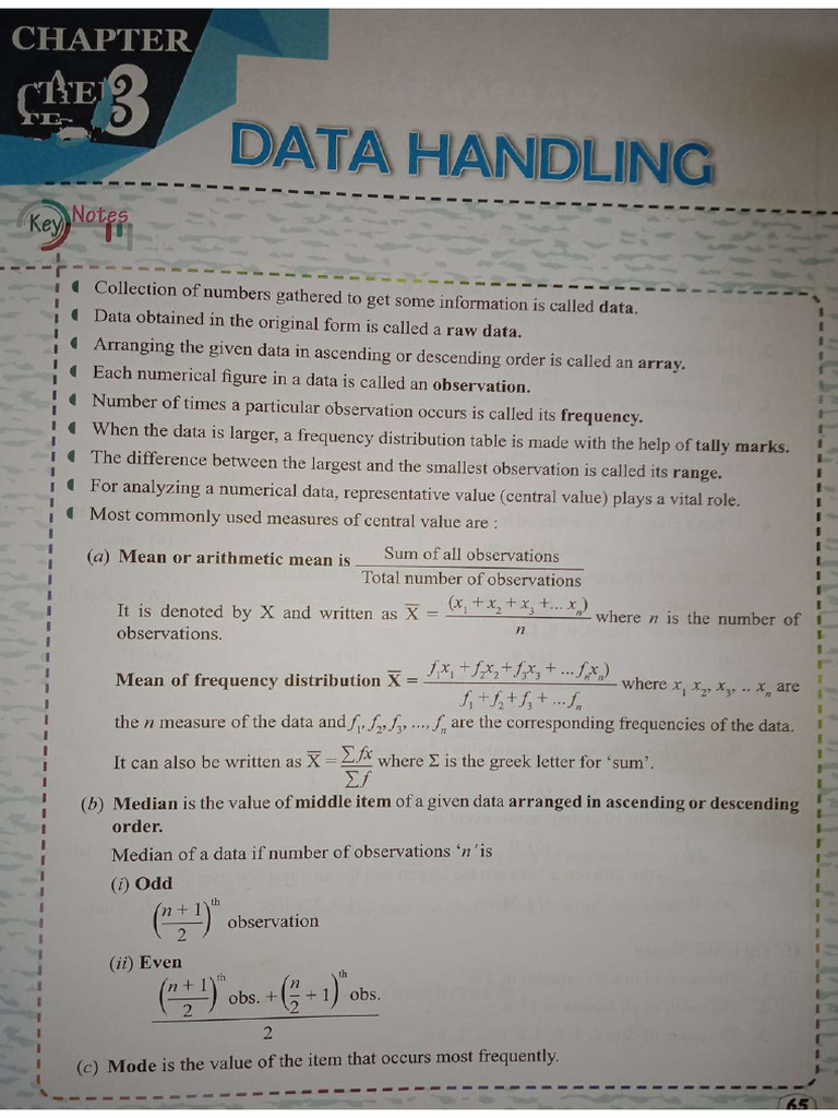 Chapter 3 (Data Handling Work Sheet) | PDF