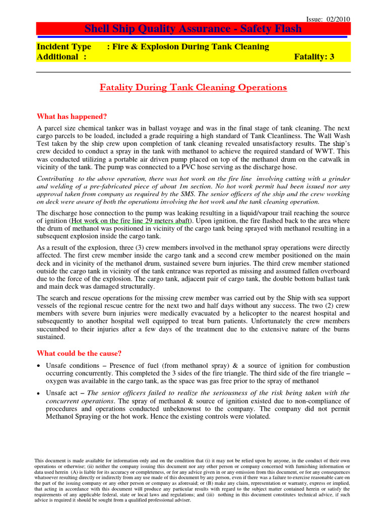 Shell-Safety Flash - Methanol | PDF
