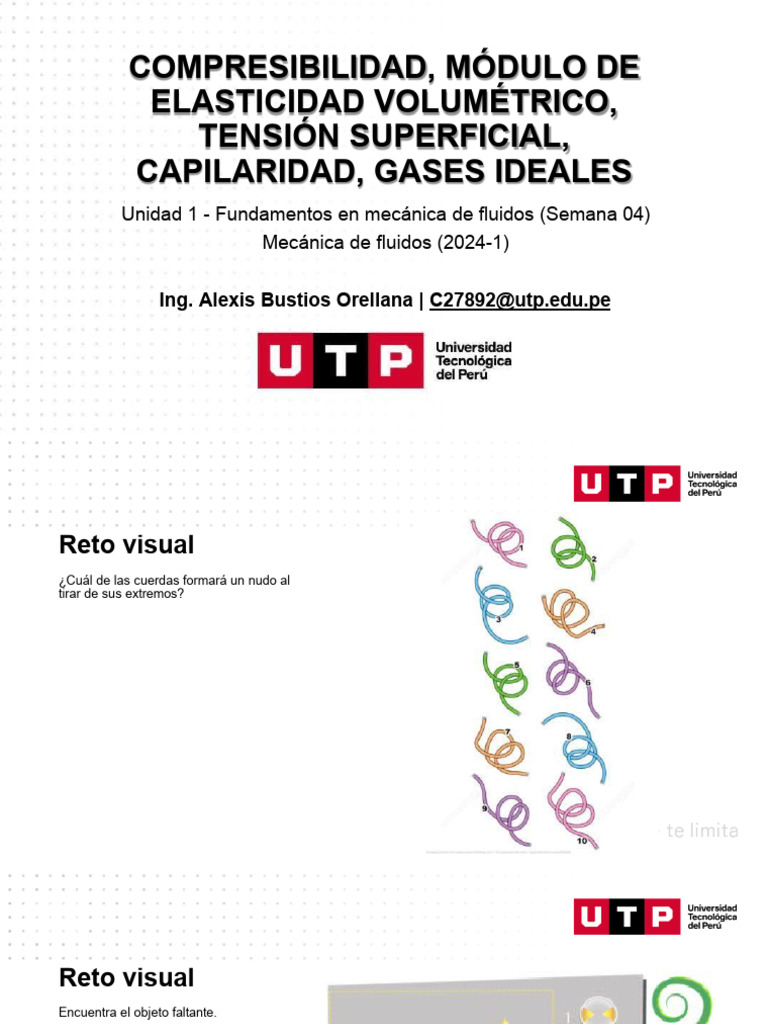 S4 - Compresibilidad, módulo de elasticidad volumétrico, tensión ...