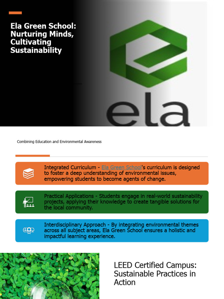 Ela Green School | PDF | Sustainability | Curriculum
