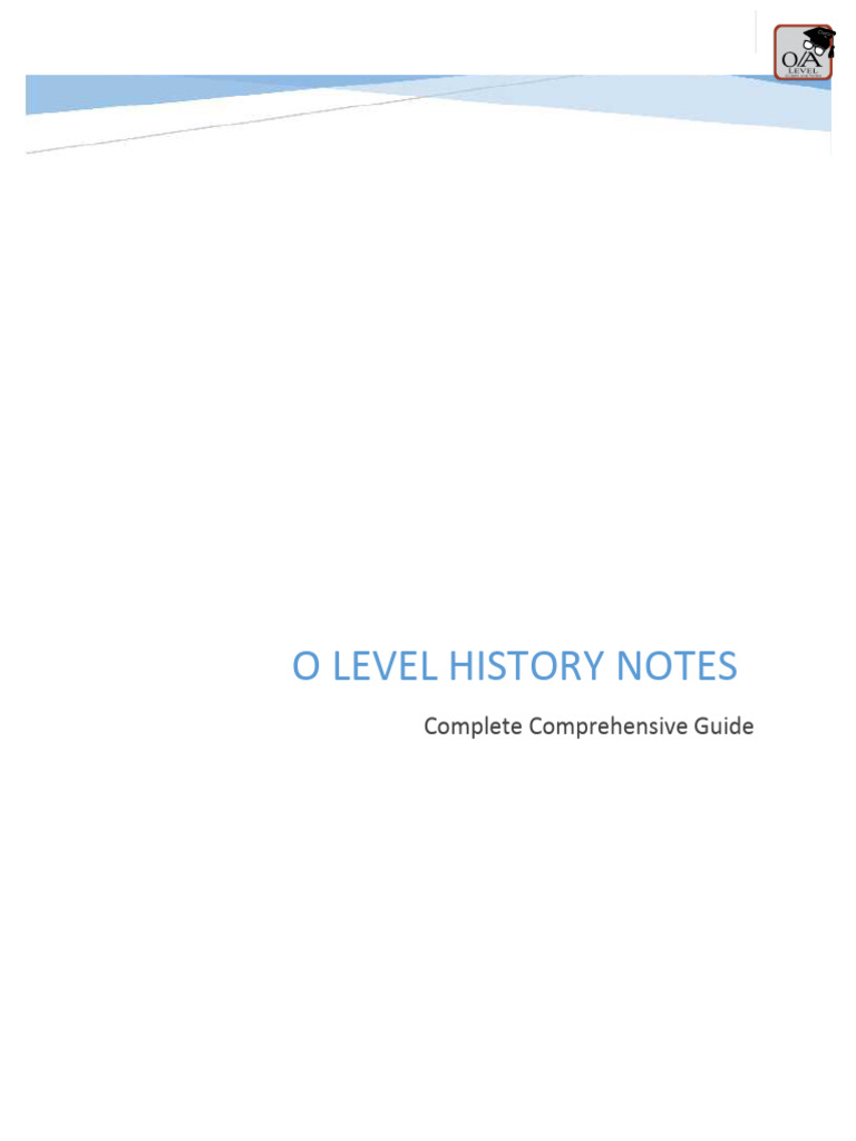 O Level History Notes | PDF